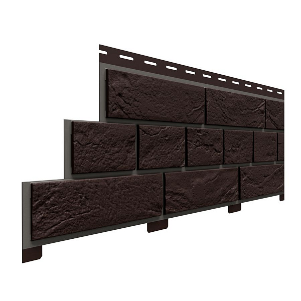 Klinkerfassade aus Kunststoff in Braun